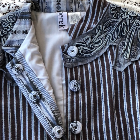 berek | Jackets & Coats | Berek Jacket 0 Cotton Stripe Appliqu | Poshmark